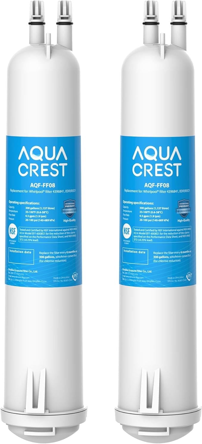 AQUA CREST Refrigerator Water Filter, 2 Filters - Walmart.com