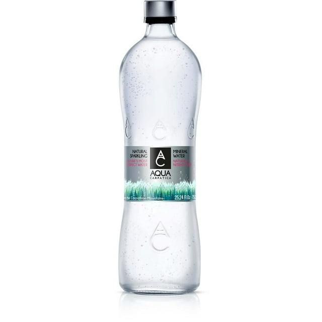 AQUA Carpatica Natural Sparkling Mineral Spring Water with Electrolytes ...