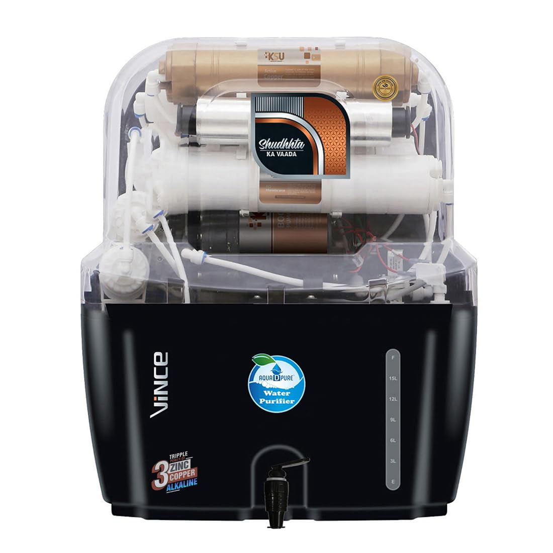 AQUA D PURE UV Water Purifier UV UF 12L Tank 7 Stage Filtration Zinc ...