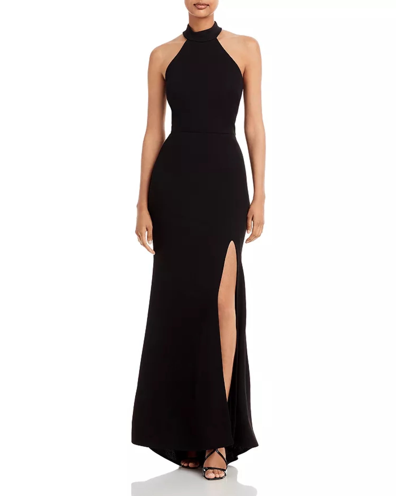 AQUA Halter-Neck Gown - Walmart.com