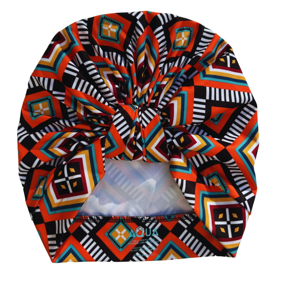 AQUA Waterproof Headwear®️, Waterproof, Pre-Tied, Luxe Banded Turban ...