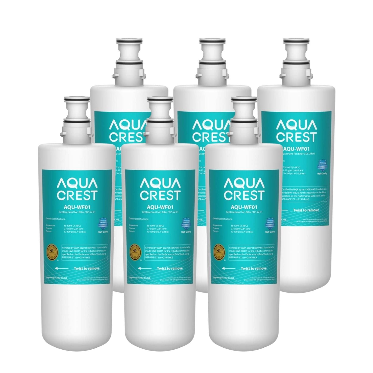 AQUACREST 3US-PF01 Under Sink Water Filter, Replacement for Advanced ...