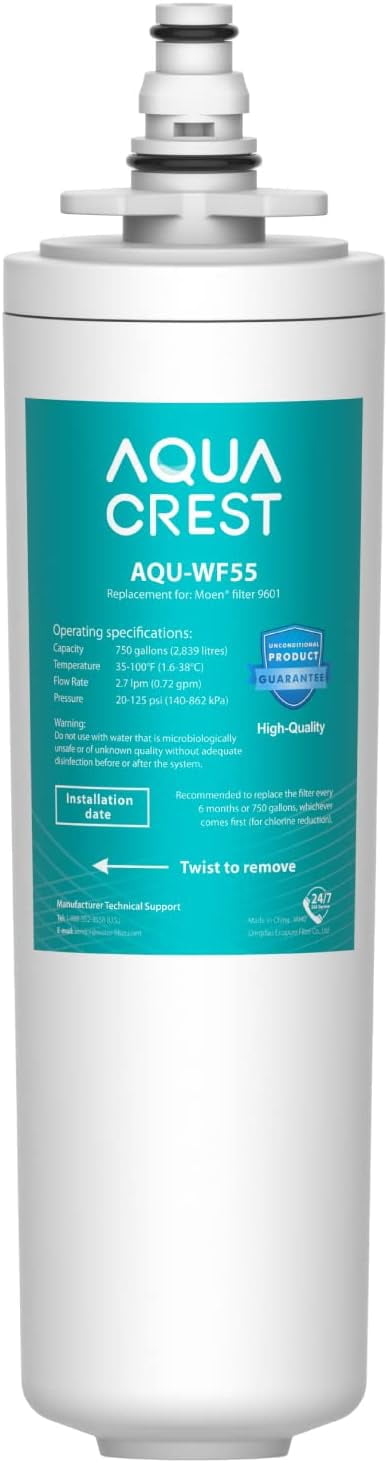 AQUA CREST 9601 Water Filter, Replacement for Moen 9601 ChoiceFlo 9600 ...