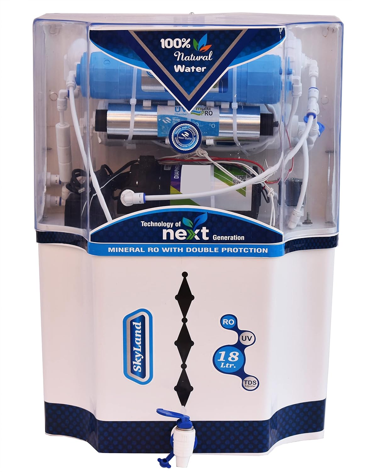 AQUAFRESH Skyland Alkaline 18 L Ro Uv Uf Tds Alkaline Water Purifier 7 ...