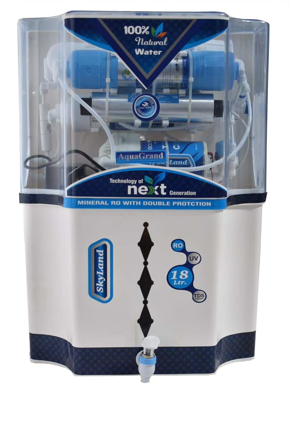 AQUAFRESH Skyland Alkaline Filter 18 L Ro Uv Uf Tds Alkaline Filter ...