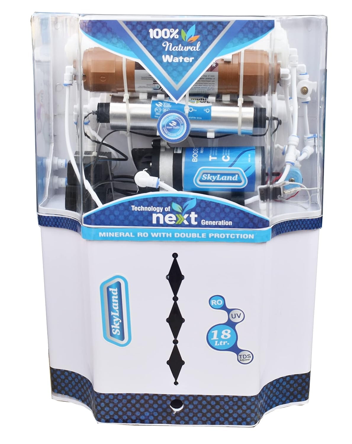 AQUAFRESH Skyland Copper Filter 18 L Ro Uv Uf Tds Copper Filter Water ...