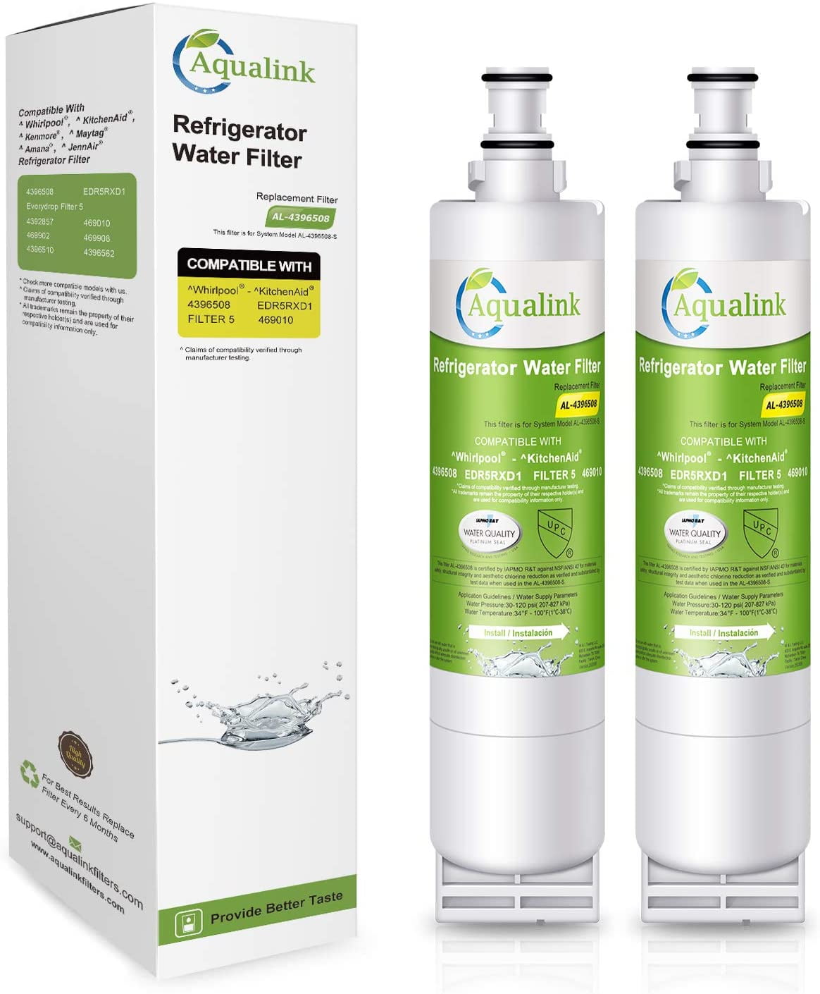 AQUALINK 4396508 4396510 Replacement for Whirlpool 4392857,EveryDrop ...