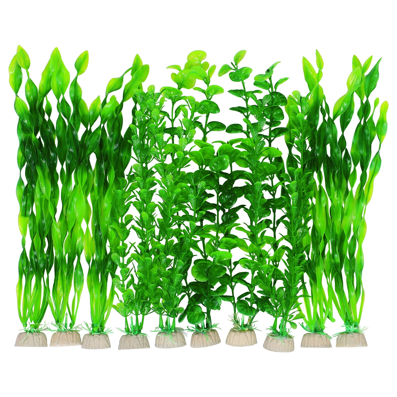 AquaNeat Fish Tank Decorations, 10pcs Aquarium Plants, Multi Shape ...