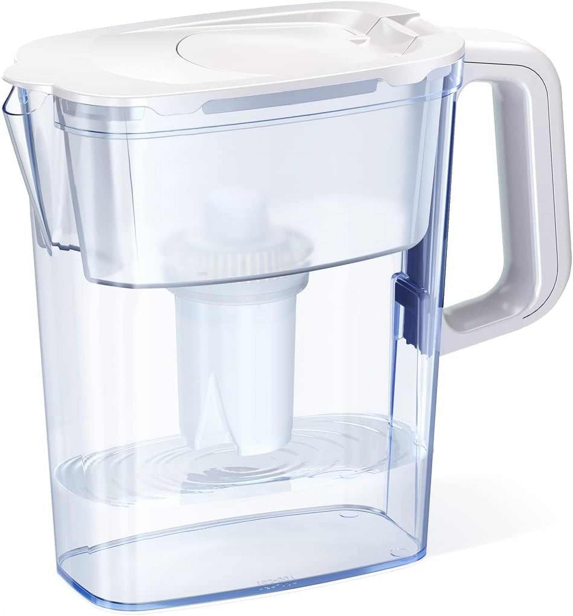 Aquaphor Compact 5-Cup Water Filter Pitcher, White, B15 Filter, Reduces ...