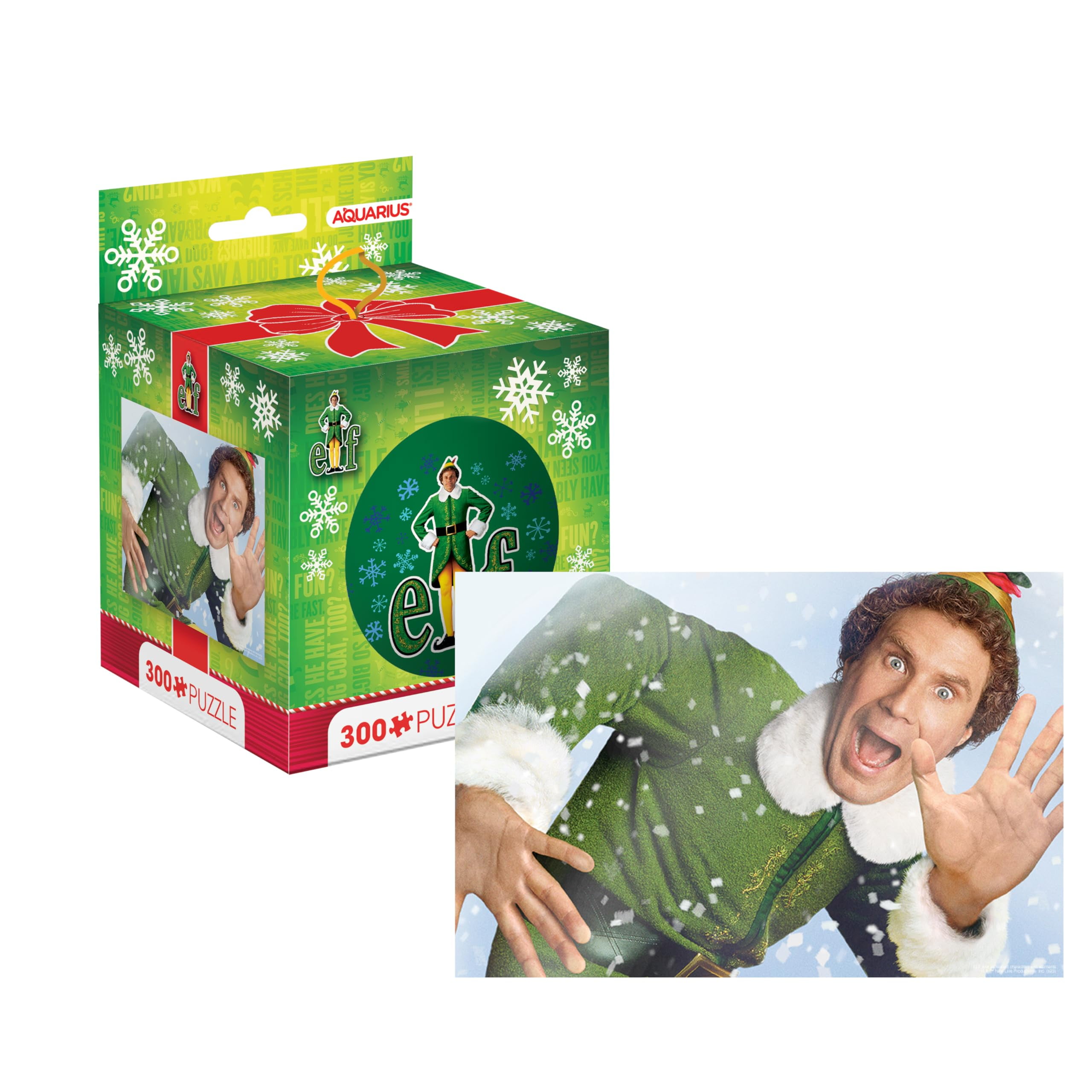 AQUARIUS Elf 300 Piece Jigsaw Puzzle AD01 in Tin Globe (3.25 x 3.25 ...