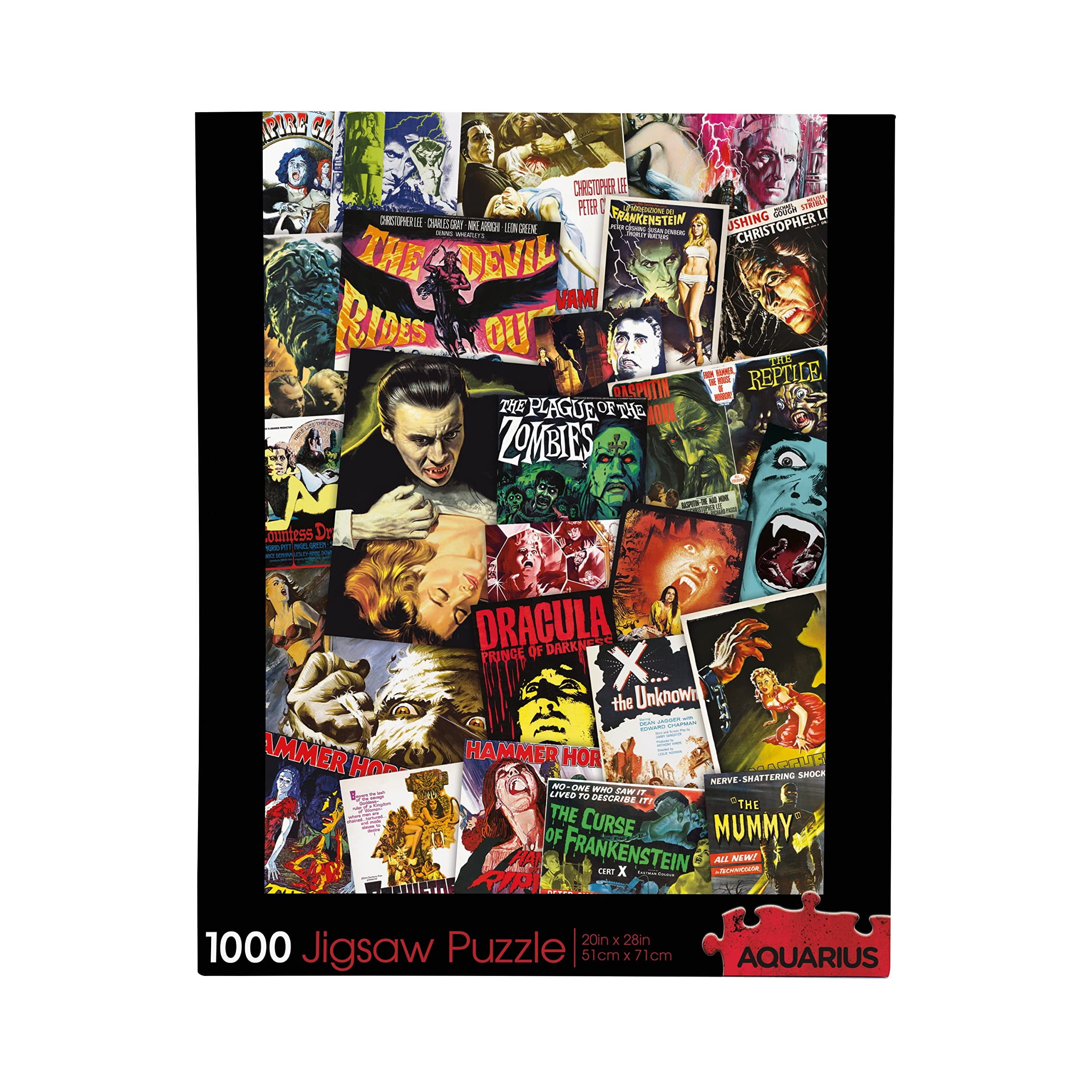 AQUARIUS Hammer Classic Horror TSF6 Movies Collage (1000 Piece Glare ...