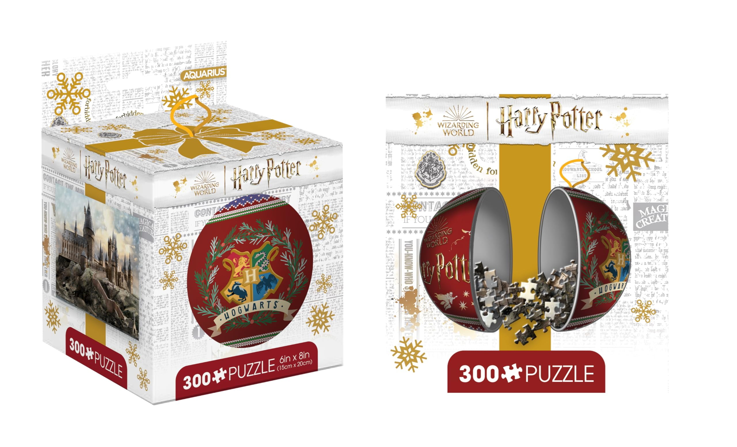 AQUARIUS Harry Potter 300 SSF20 Piece Jigsaw Puzzle in Tin Globe (3.25 x 3.25) - Officially ...