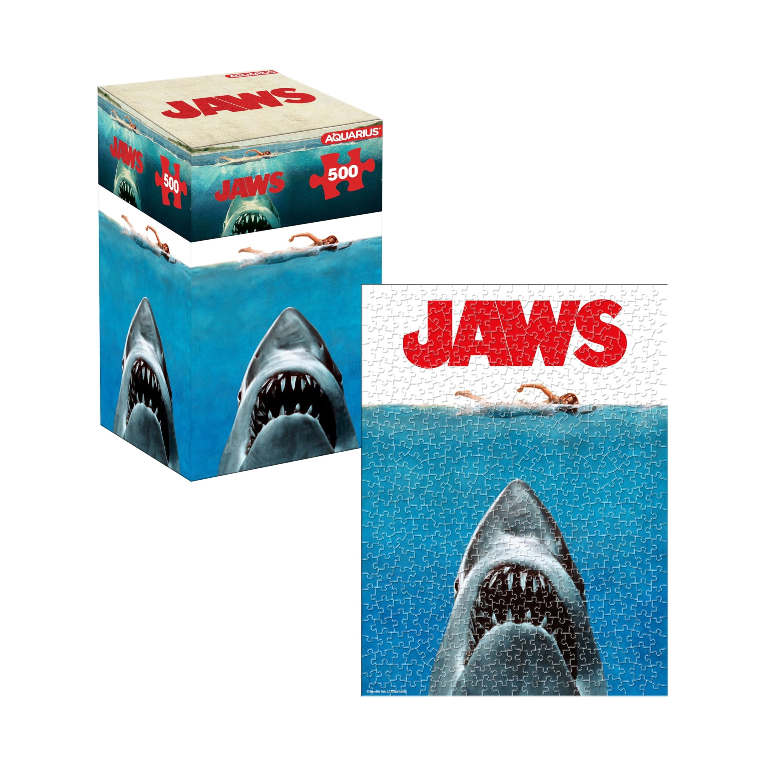 AQUARIUS Jaws One Sheet OIF8 500pc Puzzle (500 Piece Jigsaw Puzzle ...
