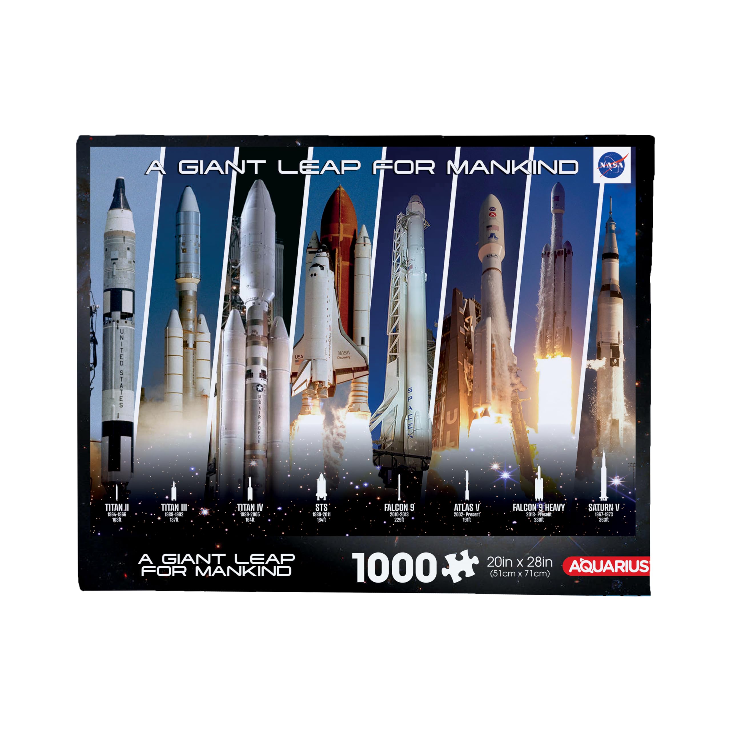 AQUARIUS NASA Rocket Grid MMF7 Puzzle (1000 Piece Jigsaw Puzzle ...