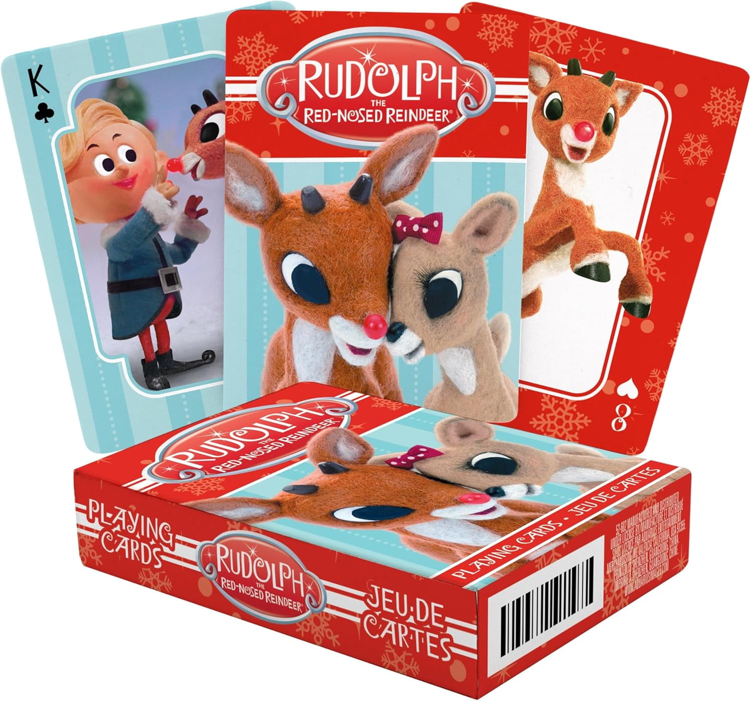 AQUARIUS Rudolph Playing Cards – Official Rudolph the Red-Nosed ...
