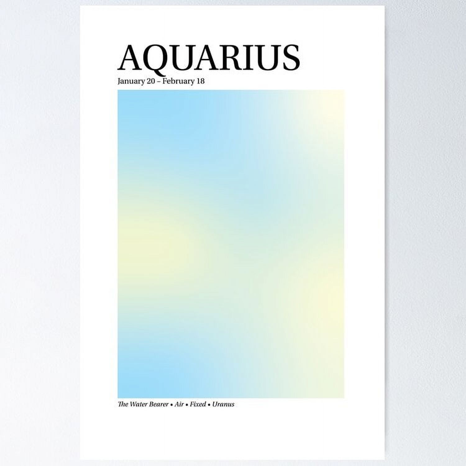AQUARIUS ¢ STAR SIGN COLOR STORY SERIES ¢ ASTROLOGY UNFRAMED Poster ...