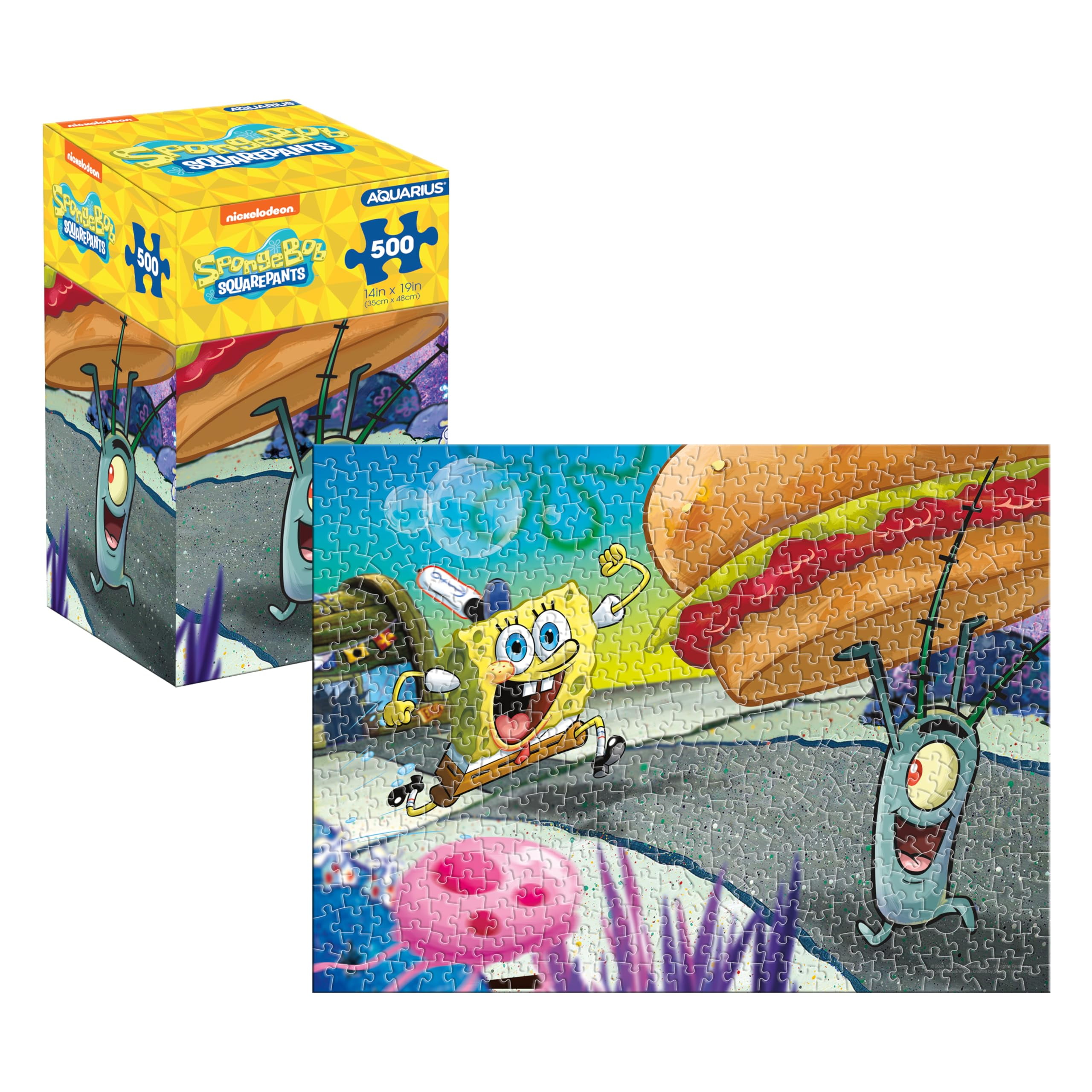 AQUARIUS Spongebob Plankton 500pc MMF7 Puzzle (500 Piece Jigsaw Puzzle ...