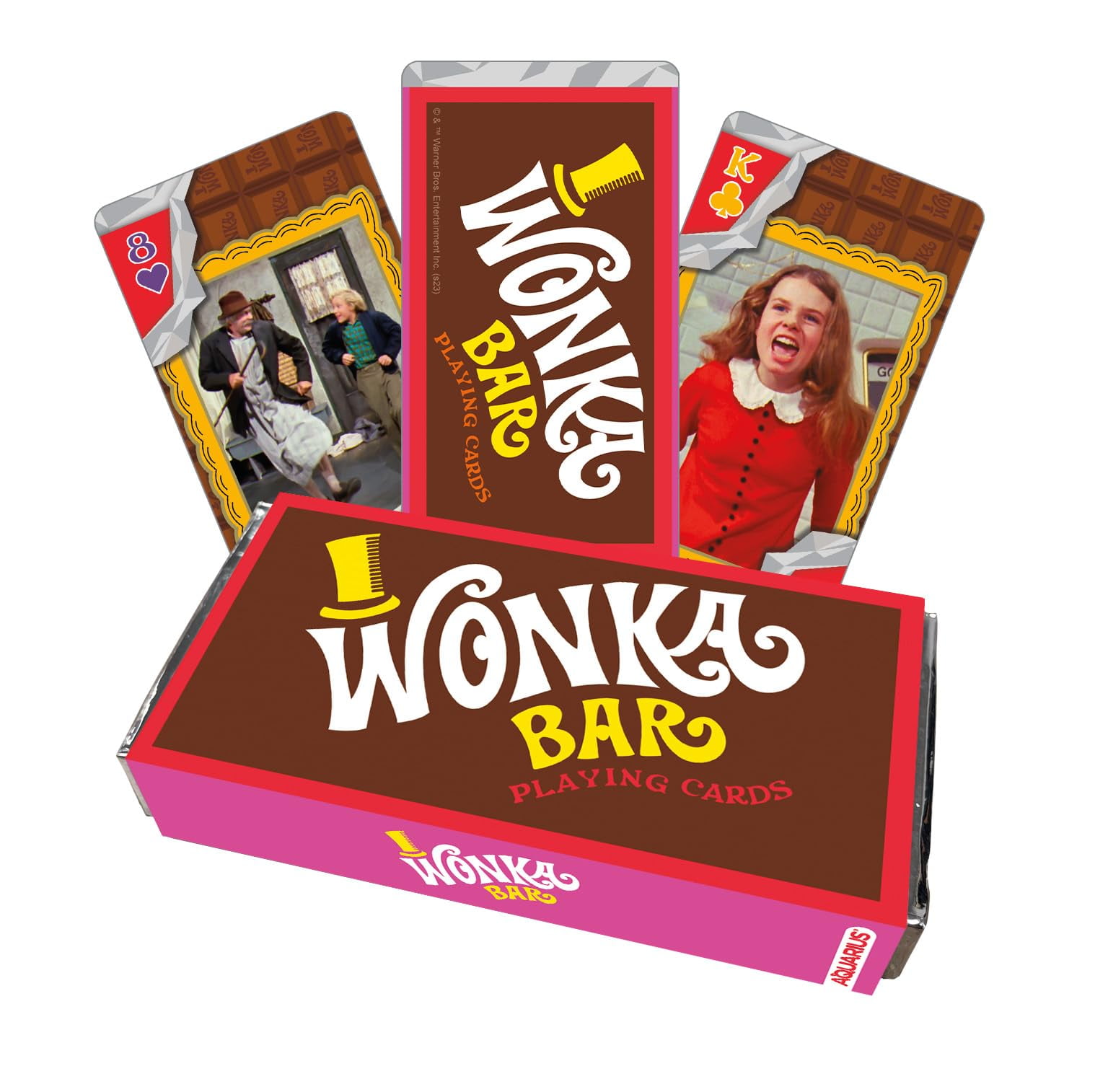 AQUARIUS Willy Wonka Chocolate Bar Premium Playing Cards - Willy Wonka ...