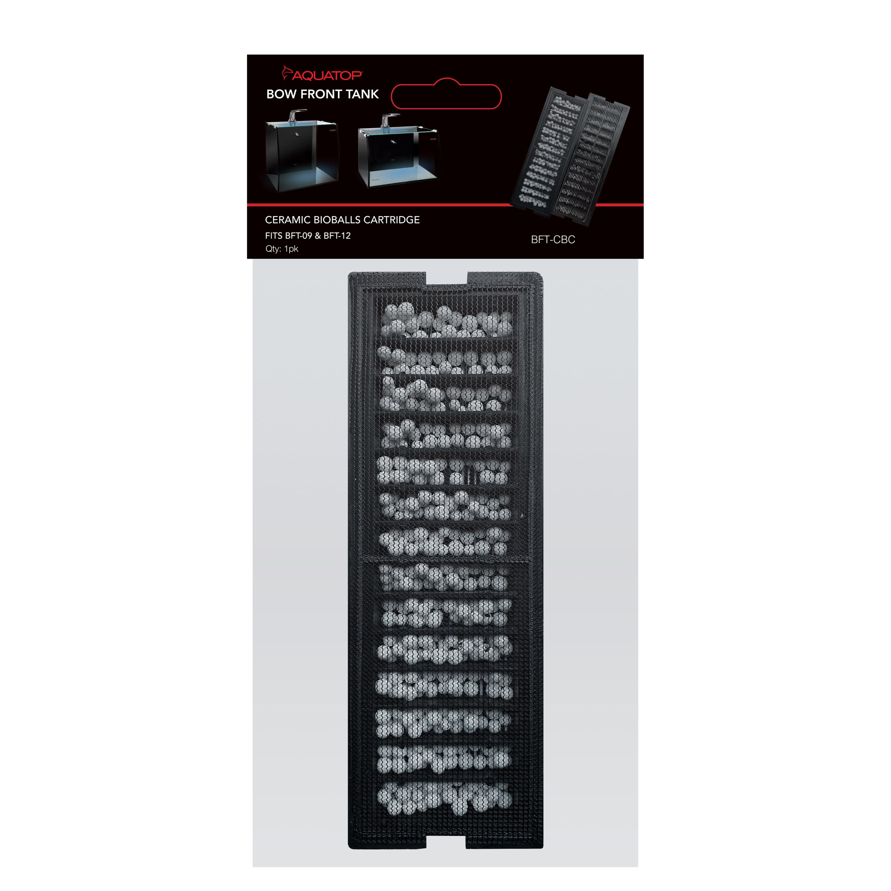 AQUATOP Ceramic Bioballs Cartridge for BFT Bow Front Tank 1 Pack BFT ...
