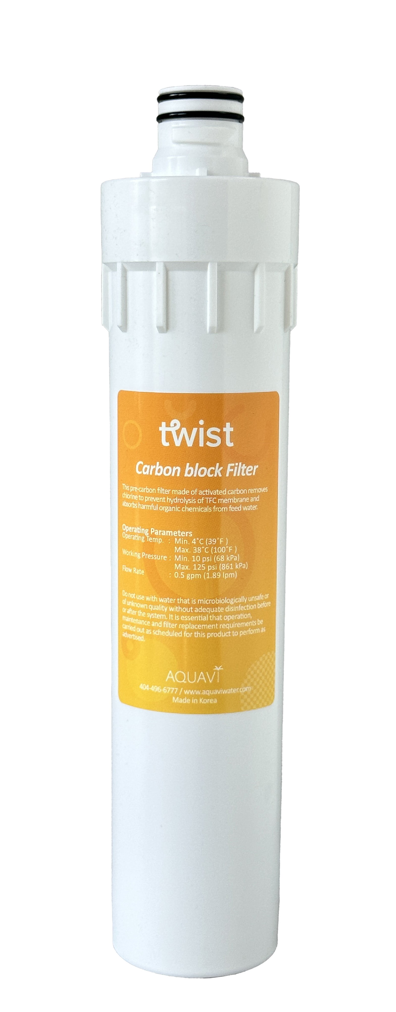 AQUAVI Twist Carbon Block Water Filter for Reverse Osmosis RO System ...