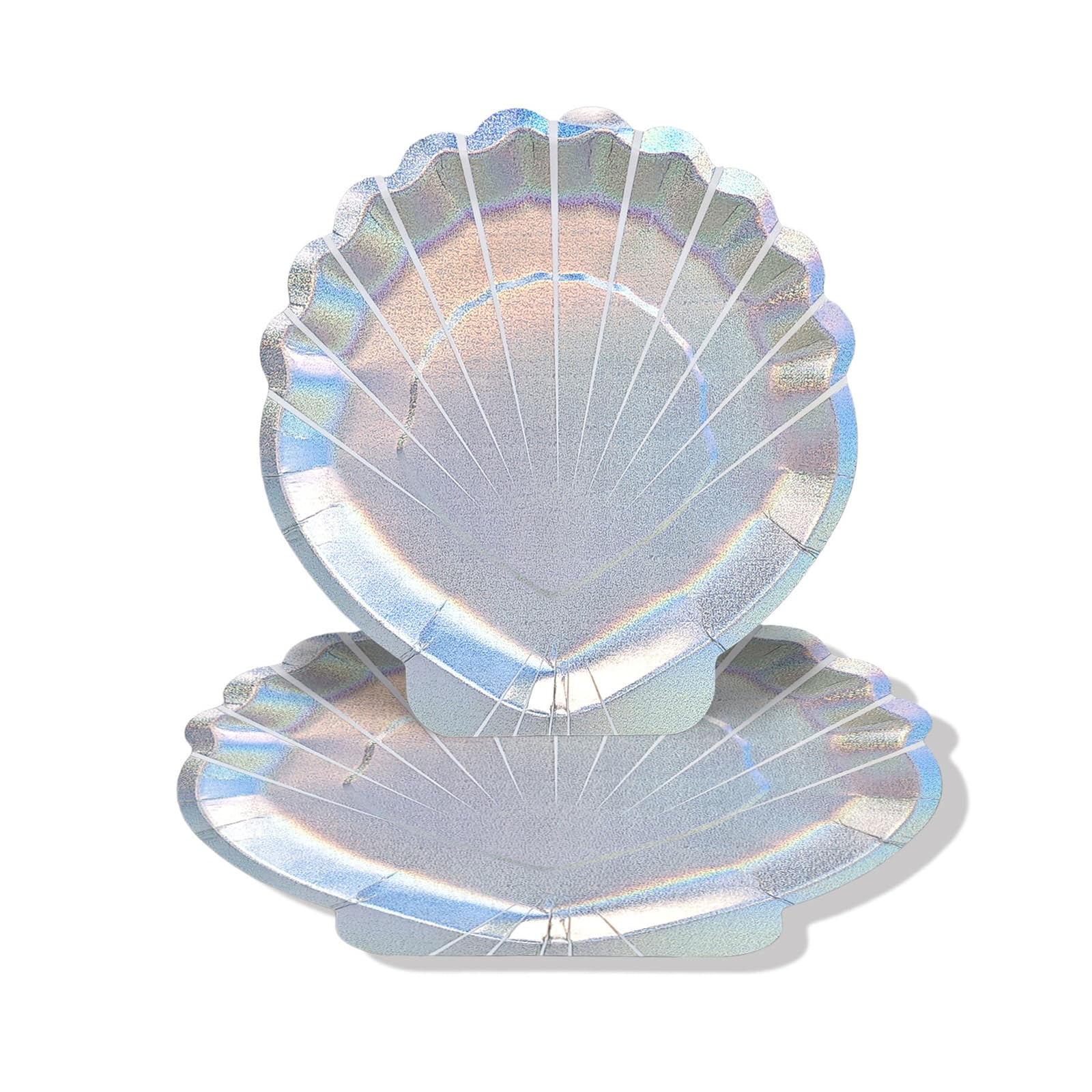 AQUGOO 8Pcs Shell Shape TSF6 Disposable Party Plates Fancy Paper Plates ...