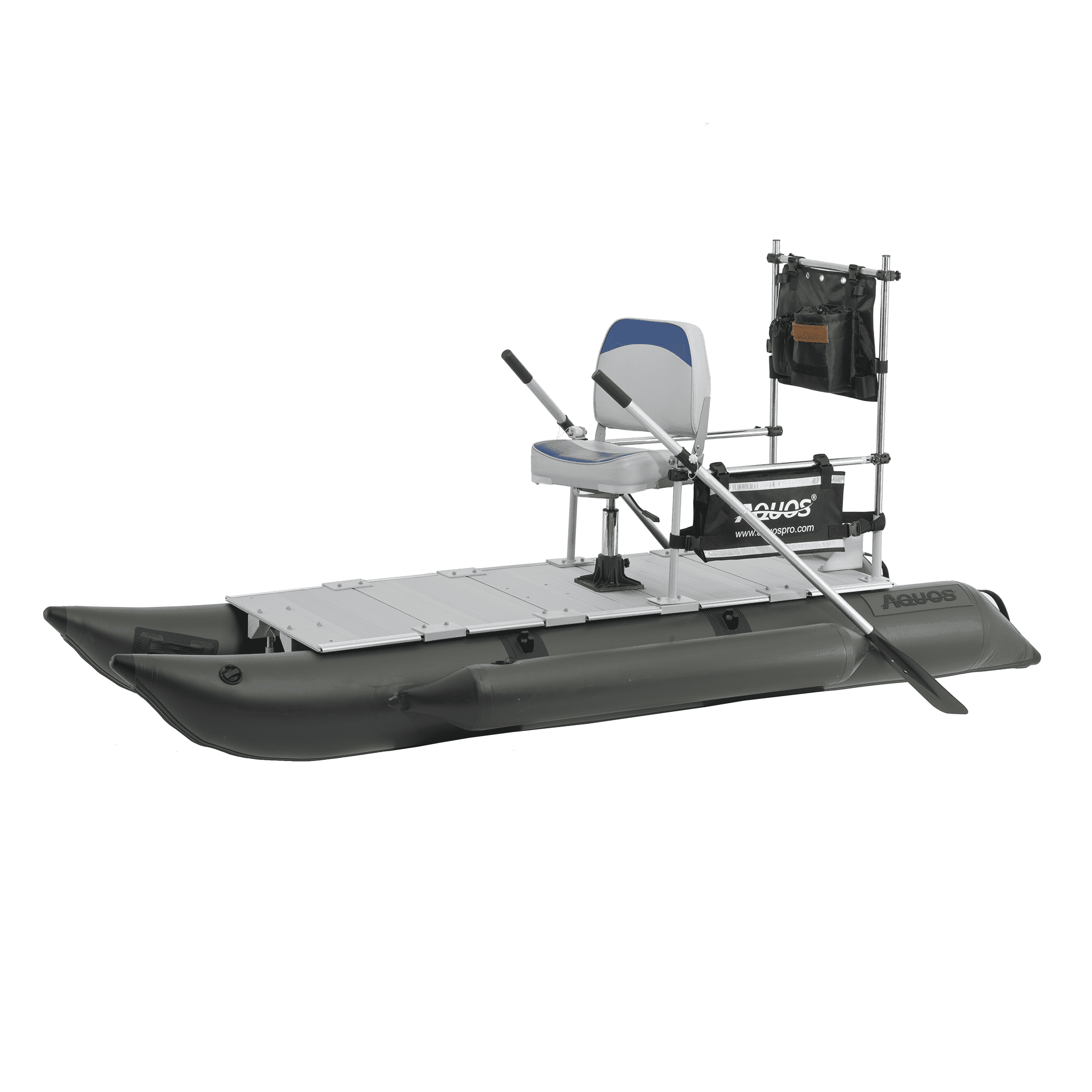 AQUOS Portable Fishing 10.2ft Inflatable Pontoon Boat Backpack Series ...