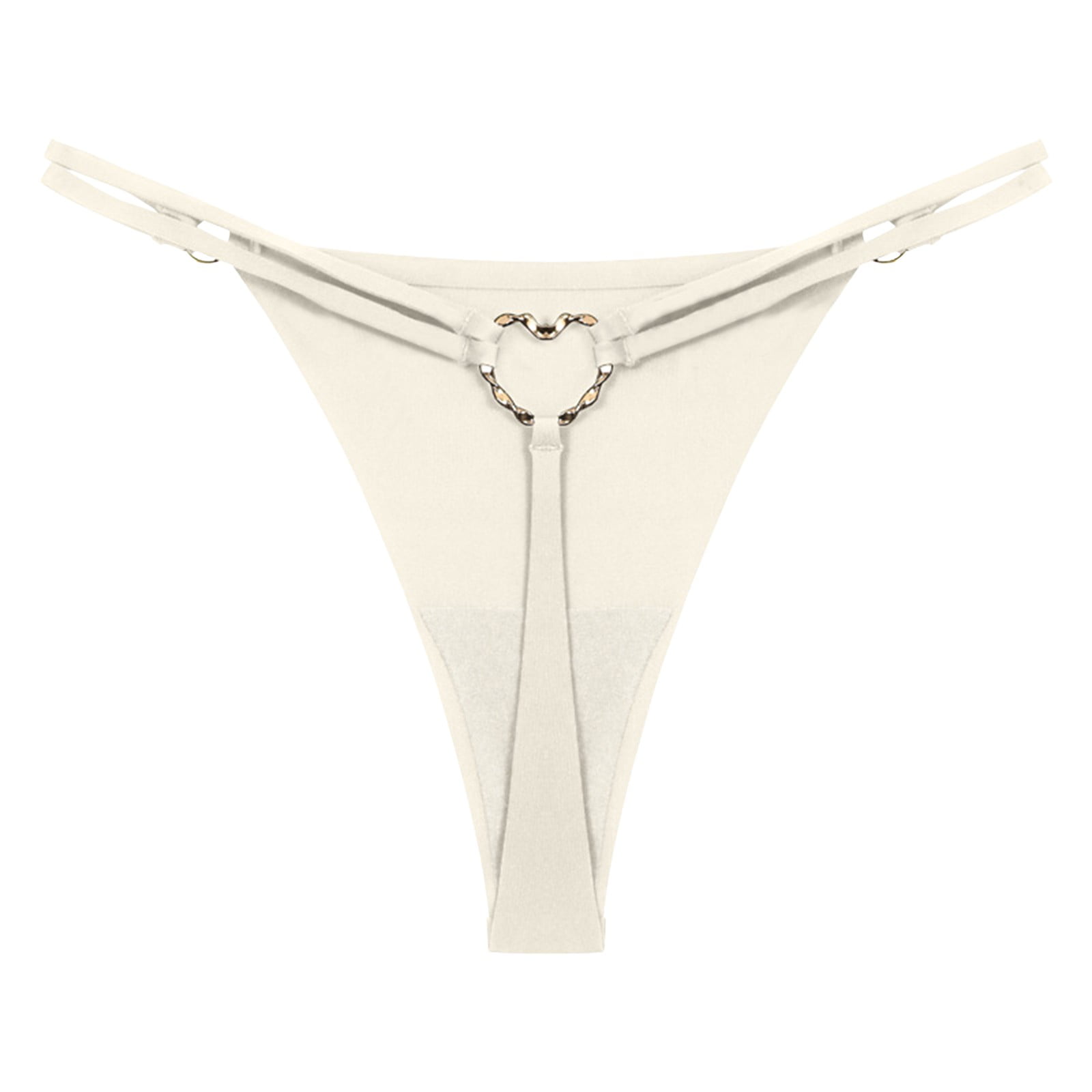 Aqute Women Panty Double Strap Thong With Heart Detail Seamless And