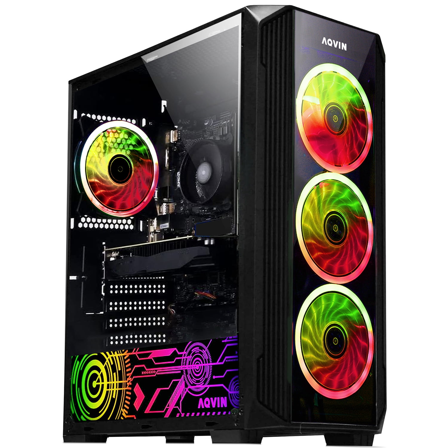AQVIN Gaming Desktop PC AMD RYZEN 7 CPU 32GB DDR4 RAM 512GB SSD GeForce ...