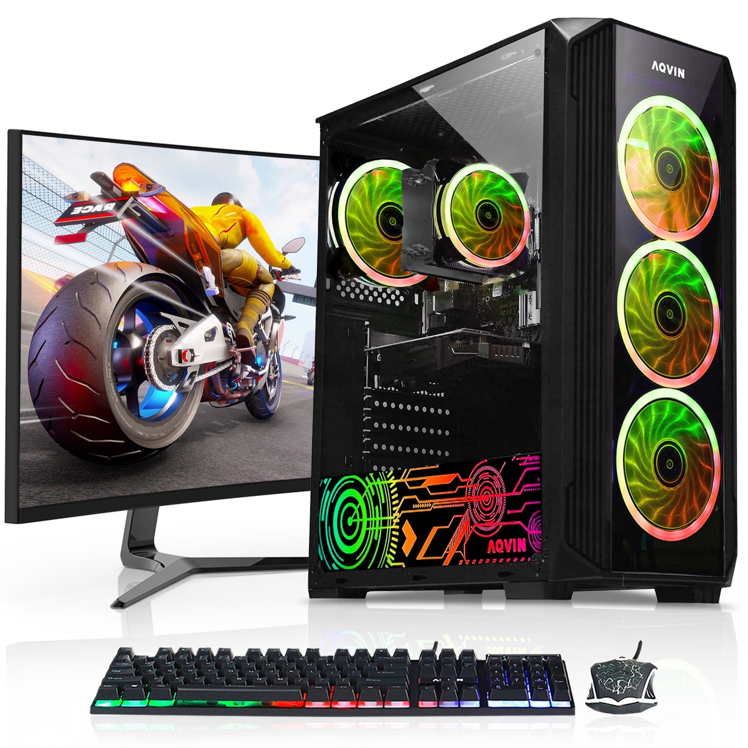 AQVIN ZForce Desktop Gaming PC Computer Tower (Intel Hexa-Core i7, 32GB ...