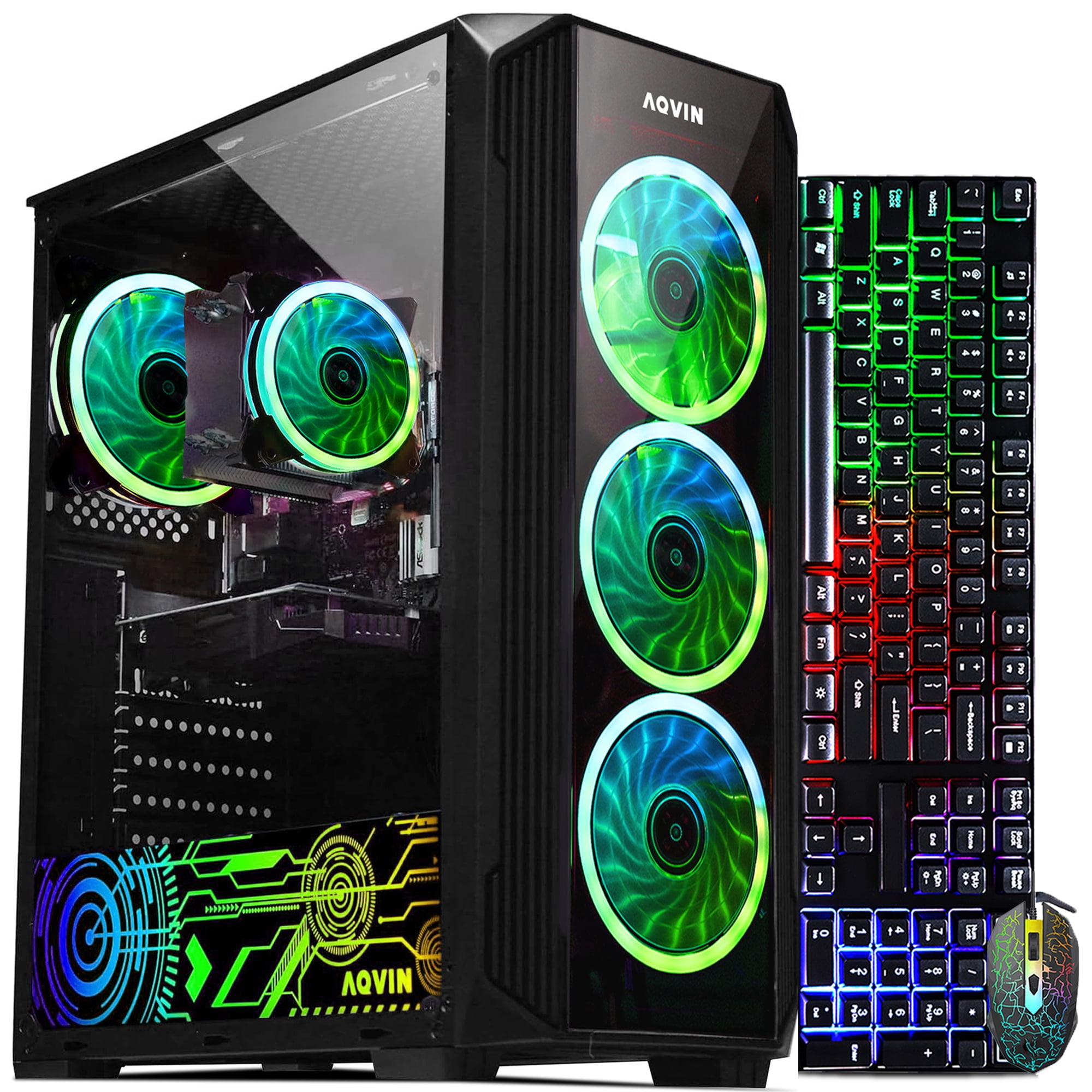 AQVIN ZForce Gaming PC Desktop Computer, Intel Hexa-Core i7 Processor ...
