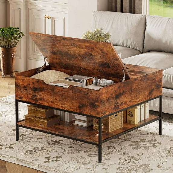 AQY 31.5" Flip Top Coffee Table with Storage, Square Coffee Tables for ...