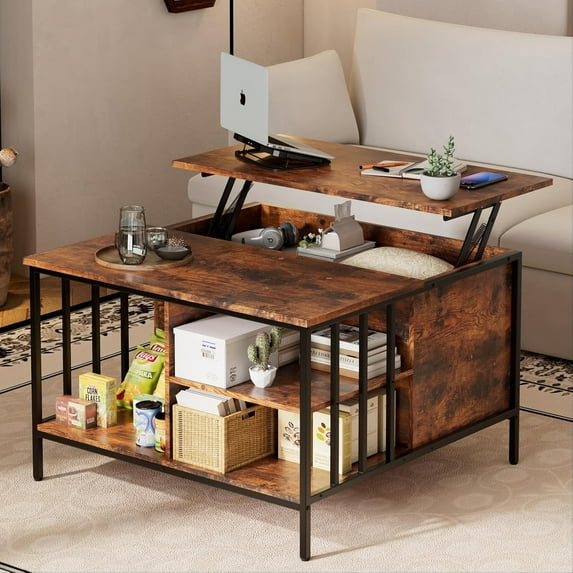 AQY 32.4" Lift Top Coffee Table with Storage, Square Coffee Tables for ...