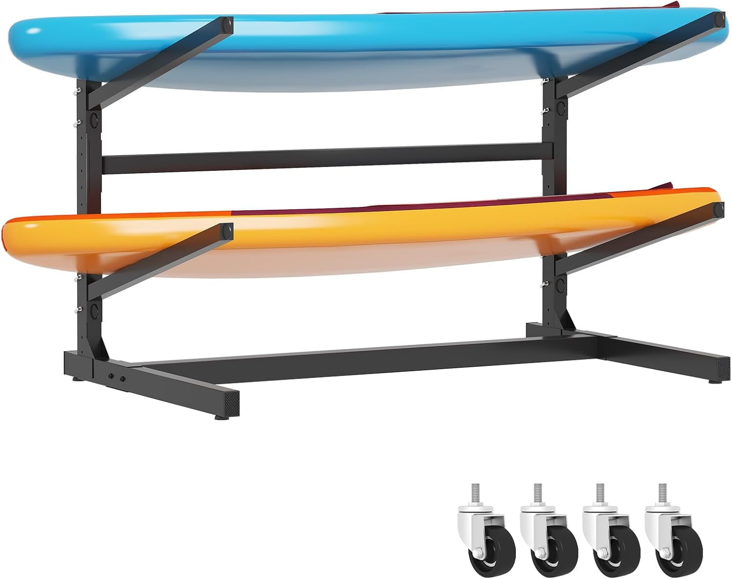 AQY Kayak Storage Rack,Heavy Duty Steel Adjustable Freestanding Kayak ...