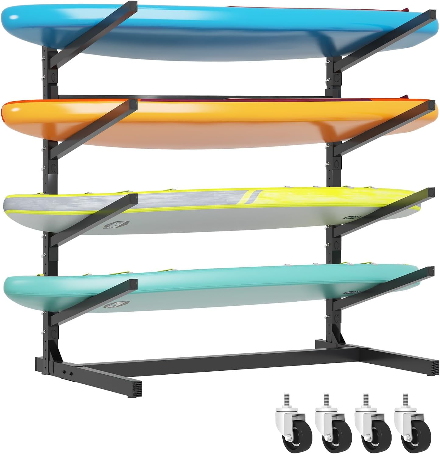 AQY Kayak Storage Rack,Heavy Duty Steel Adjustable Freestanding Kayak ...