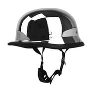Skid Lid Original DOT Motorcycle Half Helmet - Silver Chrome, Large ...