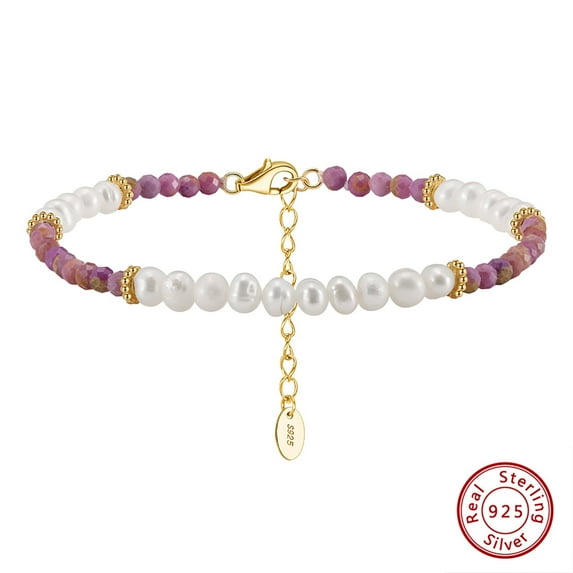 AQYYI Jewelry 925 Sterling Silver Bracelet, Adorned with Natural ...