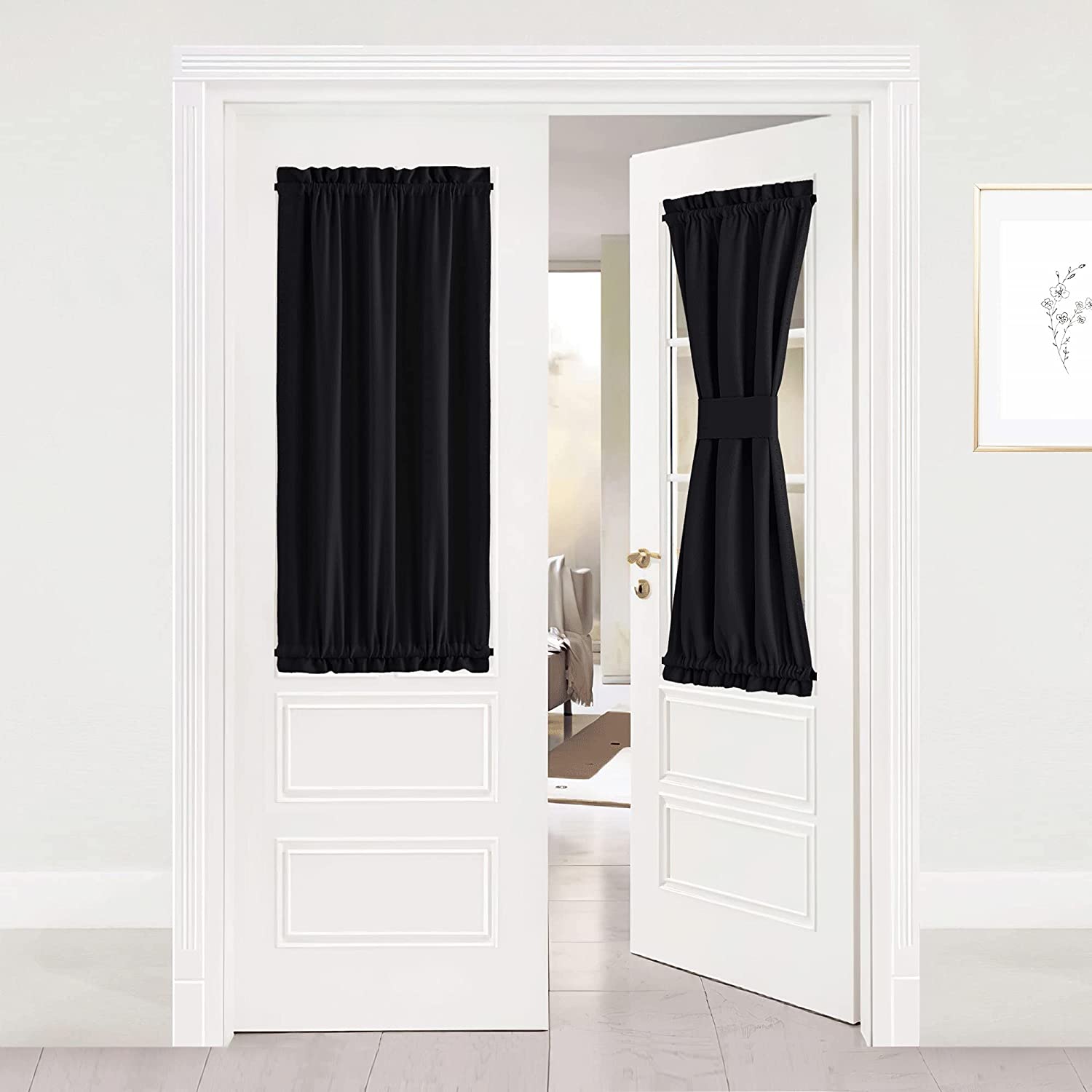 AQZROO-Blackout Sidelight Panel Curtain - Thermal Insulated Half Window ...