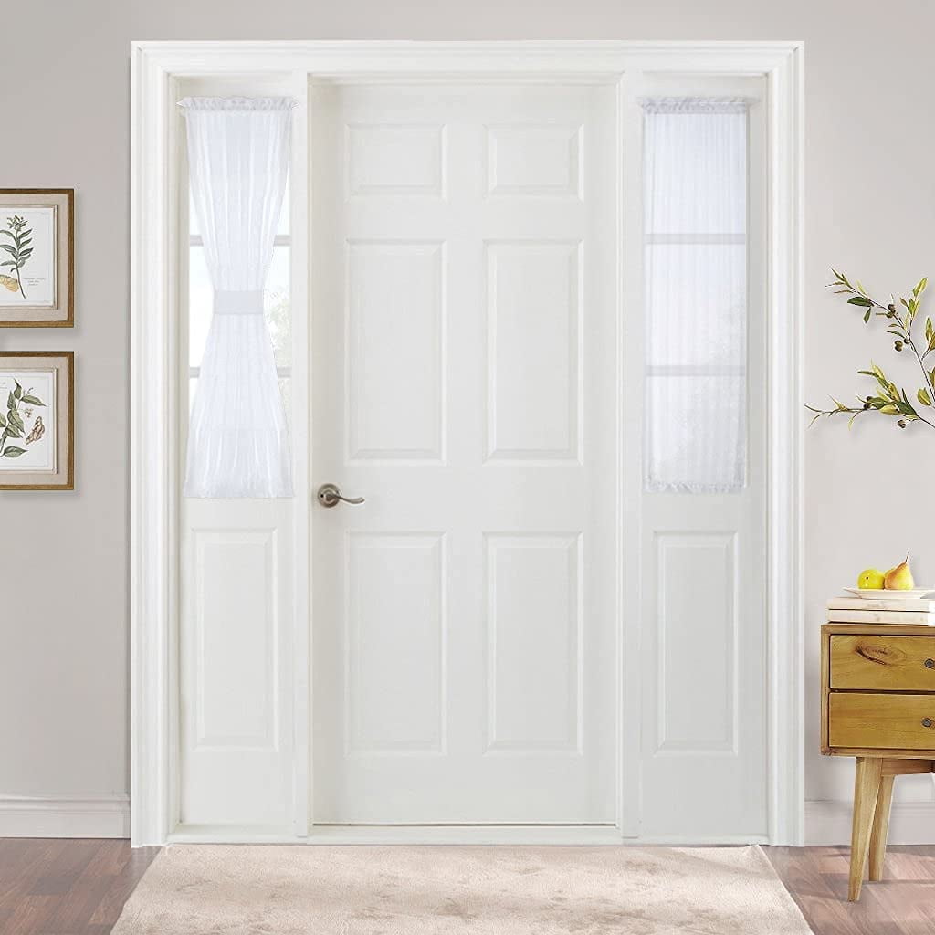AQZROO-Window Curtains for Side Door & Front Entry, Light Filtering ...