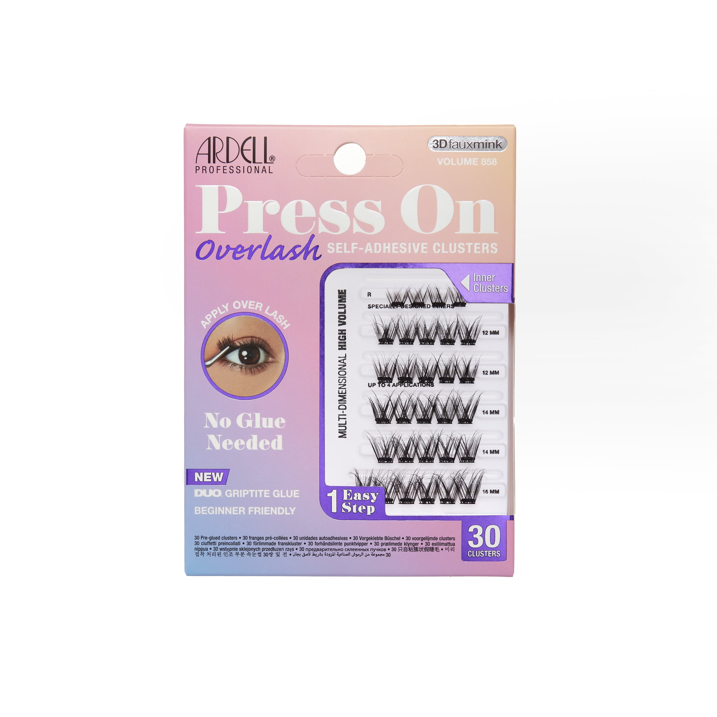Ardell Press On Pre-Glued Extensions Overlash Clusters, Volume 858, 30 ...