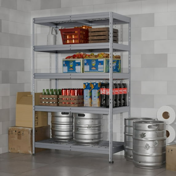 AR Shelving Industrial Storage Racks - 47 x 18 x 71in Galvanized, Steel ...