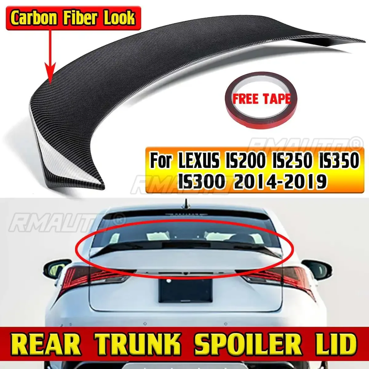 AR Style IS300 Car Rear Trunk Spoiler Lip Boot Lip For LEXUS IS200 ...