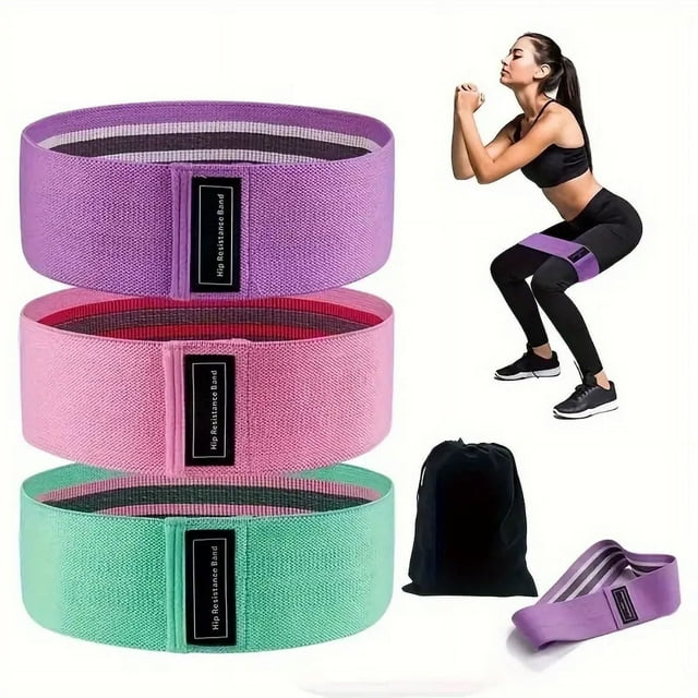 AR Ticktrove Fabric Resistance Bands for Legs and Butt Home Workout ...