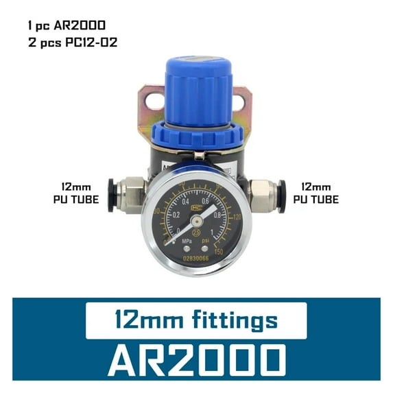 AR2000 1/4''Pneumatic Mini Air Pressure Relief Control, Compressor ...
