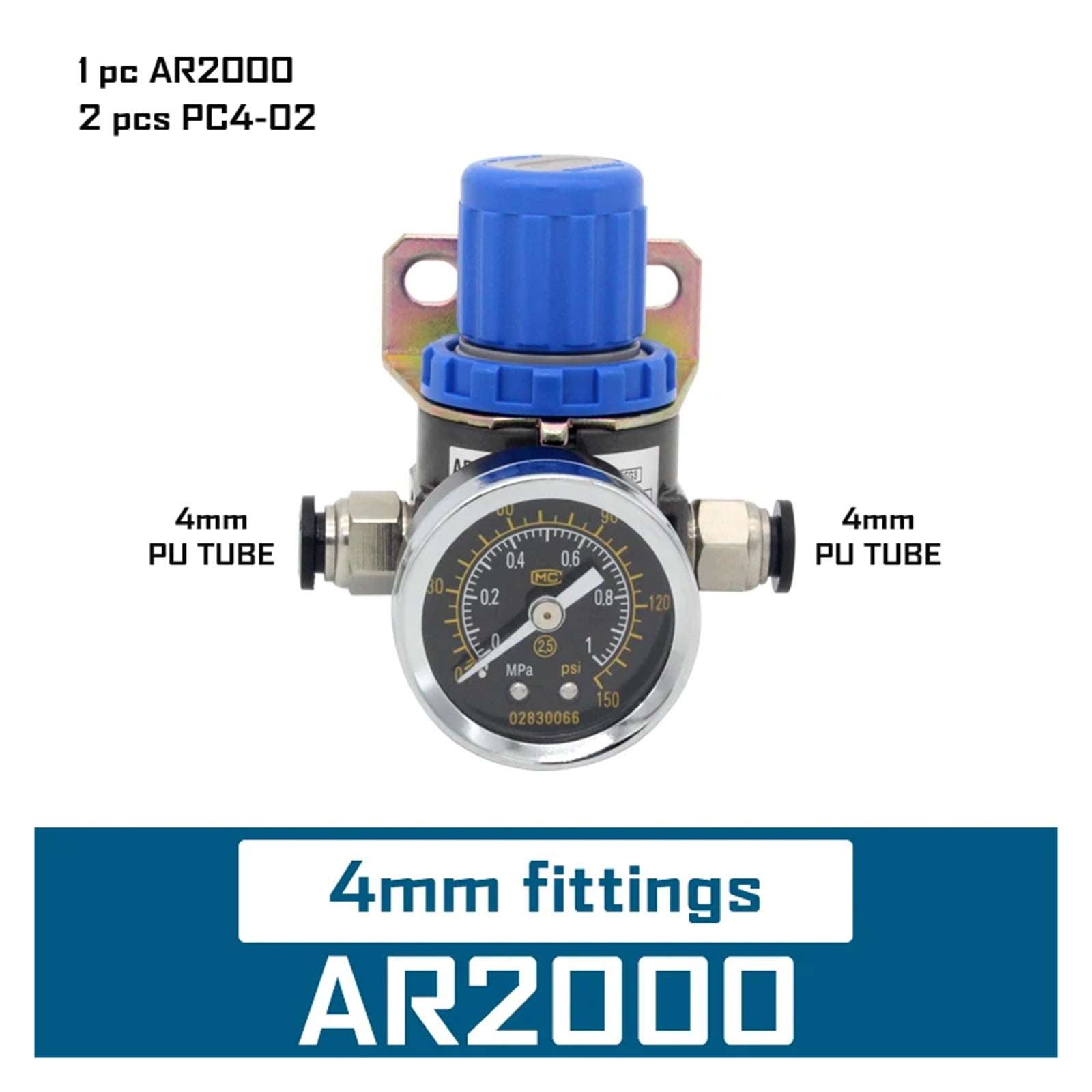 AR2000 1/4''Pneumatic Mini Air Pressure Relief Control, Compressor ...