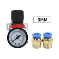 AR2000 G1/4 Pressure Reducing Valve with Gauge Fitting Pneumatic Mini Air Pressure Relief ...