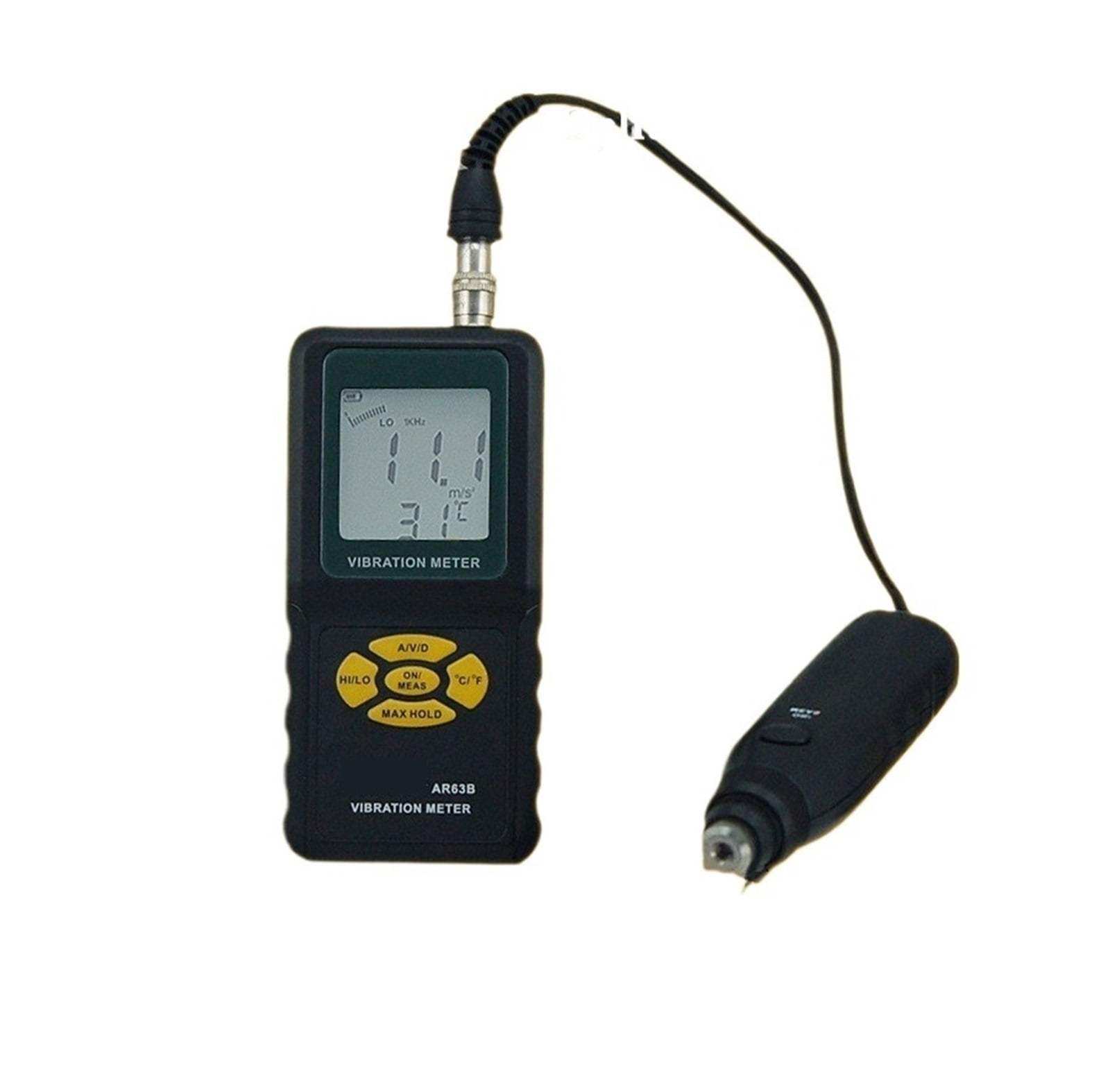 AR63B Vibration Meter Digital Precision Tester Analyzer Vibrometer ...