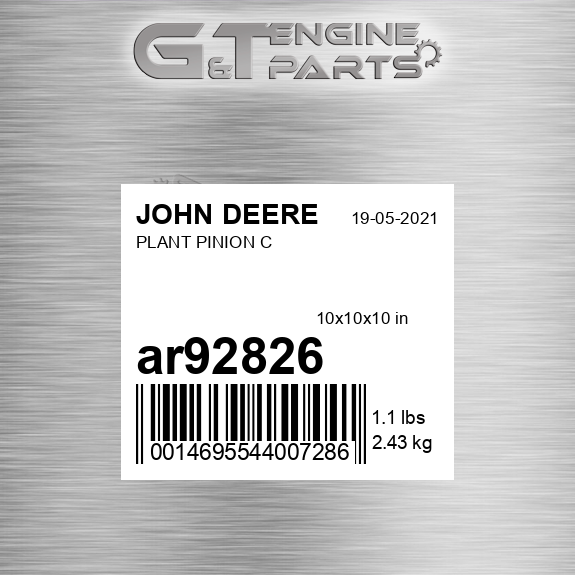 AR92826 PLANT PINION C fits JOHN DEERE (New OEM) - Walmart.com