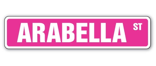 ARABELLA Street Sign Childrens Name Room Sign | Indoor/Outdoor | 36 ...