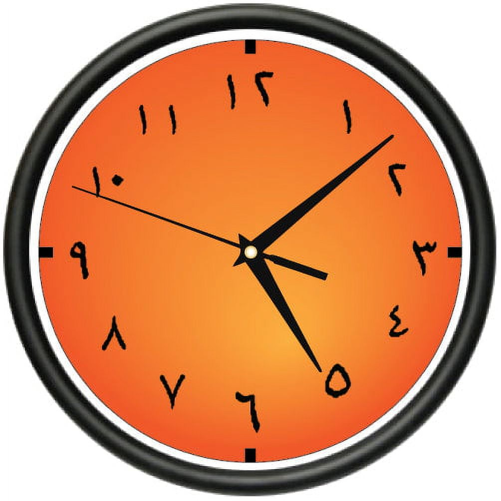 ARABIC TIME Wall Clock alphabet language arab islamic gift - Walmart.com