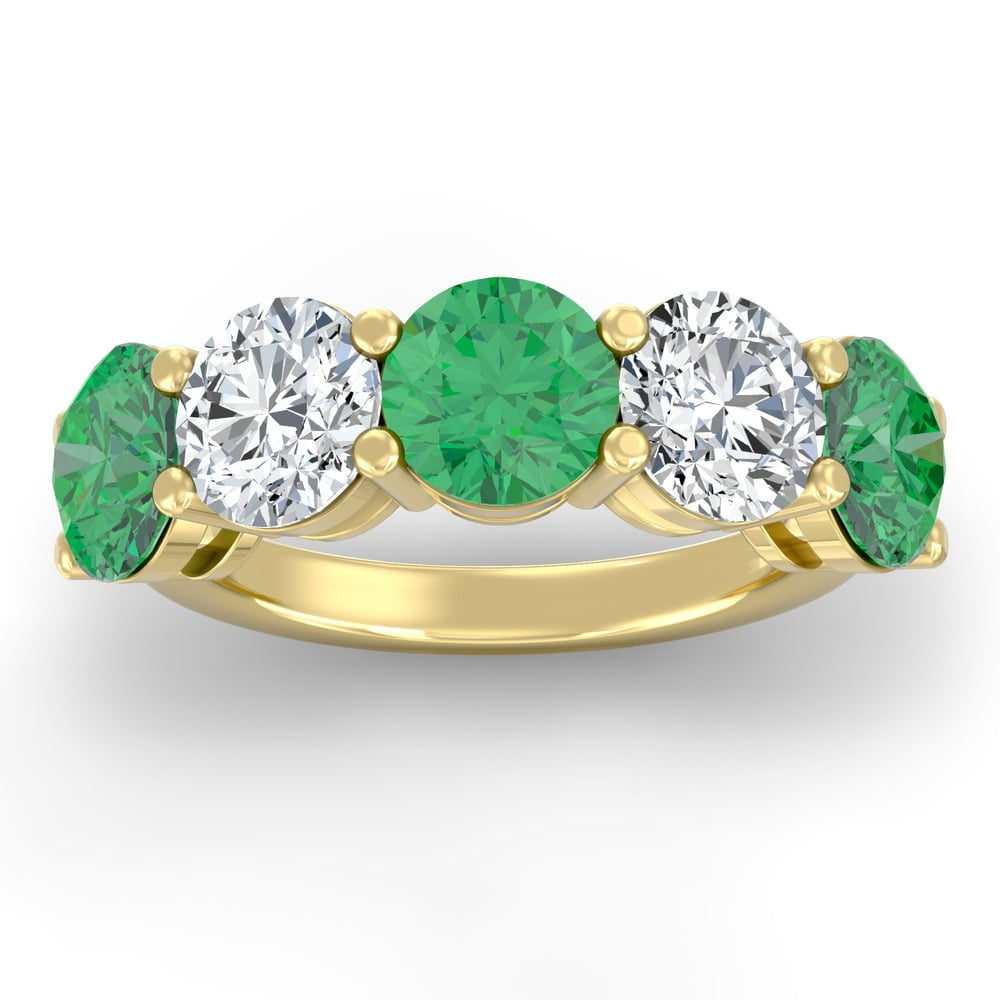 ARAIYA FINE JEWELRY 1 CT. T.W Round Shape Lab Grown Diamond and Natural ...